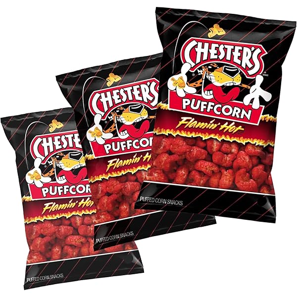 Cheetos Piccanti Puffcorn NEW CHESTERS PUFFCORN FLAMON HOT FLAVORED