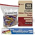 Amazon.com: Reli. 2 Gallon Slider Bags (150 Count) 13x15 inch Jumbo Food Storage Bags, 2 Gallon ...