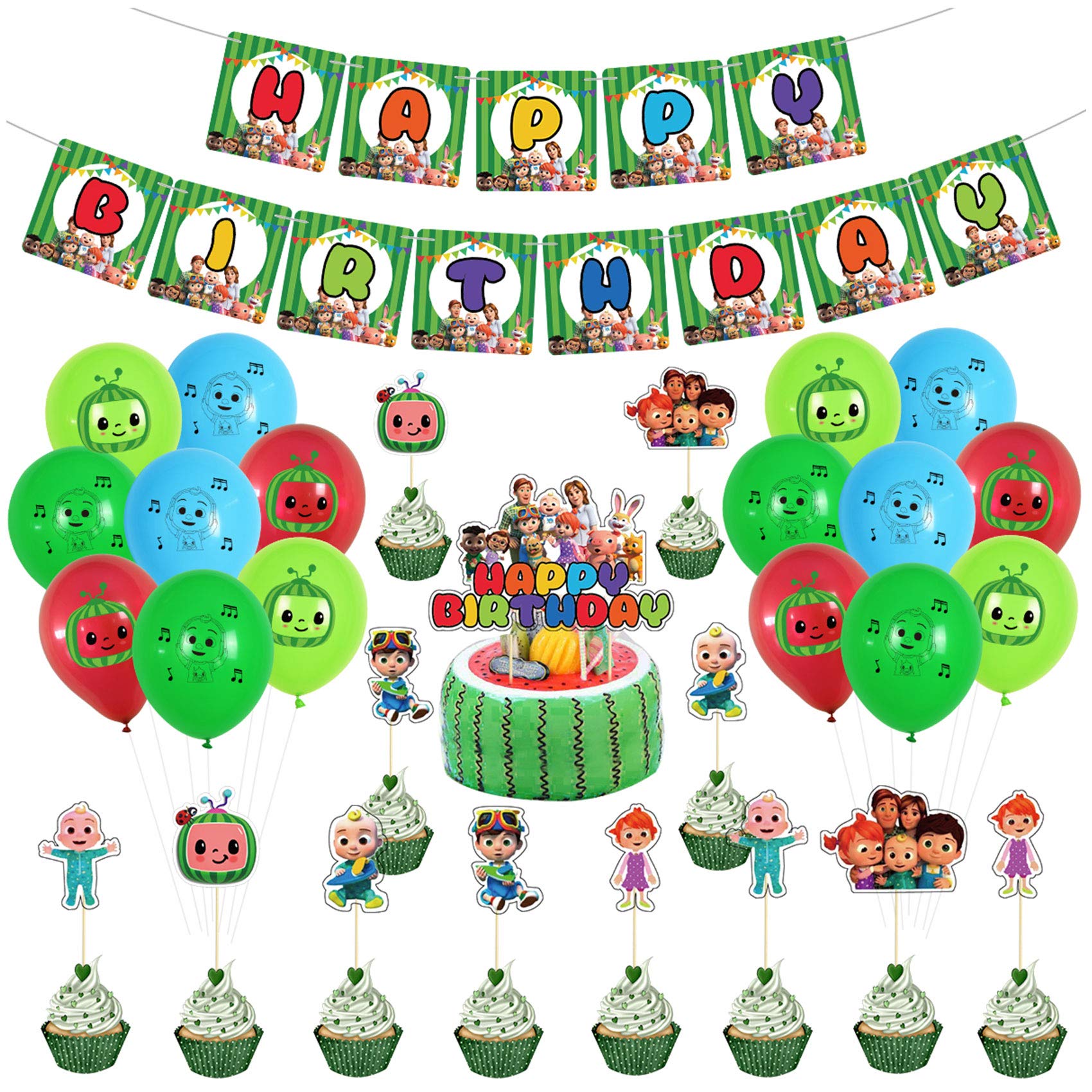 Buy POMNUG Cocomelon Birthday Party Supplies Cocomelon Party Decoration ...