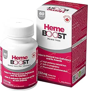 Hemeboost 11.6mg Heme Iron 60 Tablets: Amazon.ca: Health & Personal Care