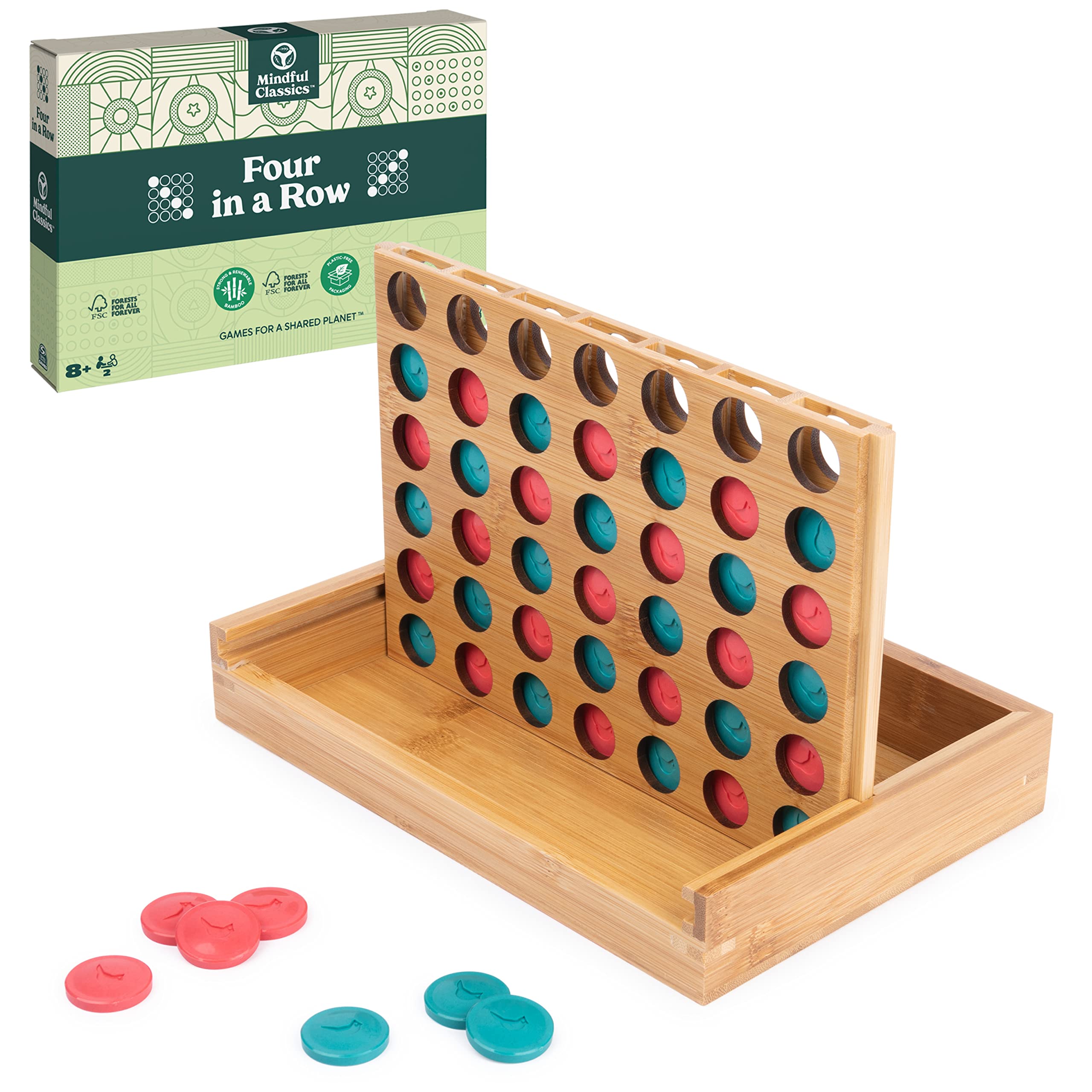 Mua Four in a Row Family Board Game with Bamboo and Recycled Plastic ...