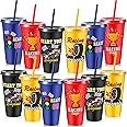 Amazon.com | Uiifan 12 Pcs Plastic Race Car Cups 24oz Checkered Flag ...