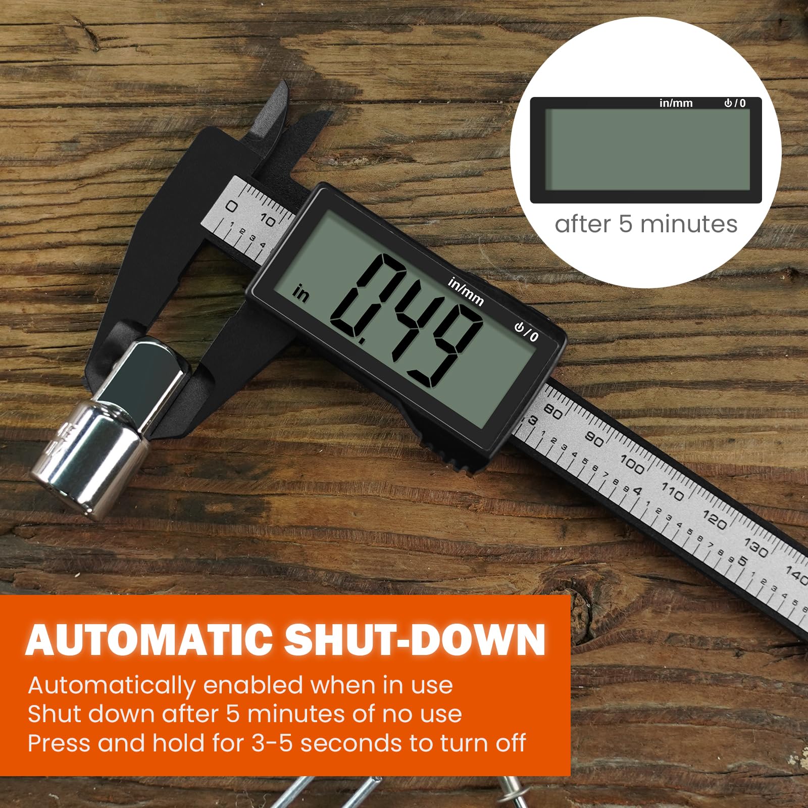 Mua Digital Caliper, HARDELL 0-6" Caliper Measuring Tool with Extra ...