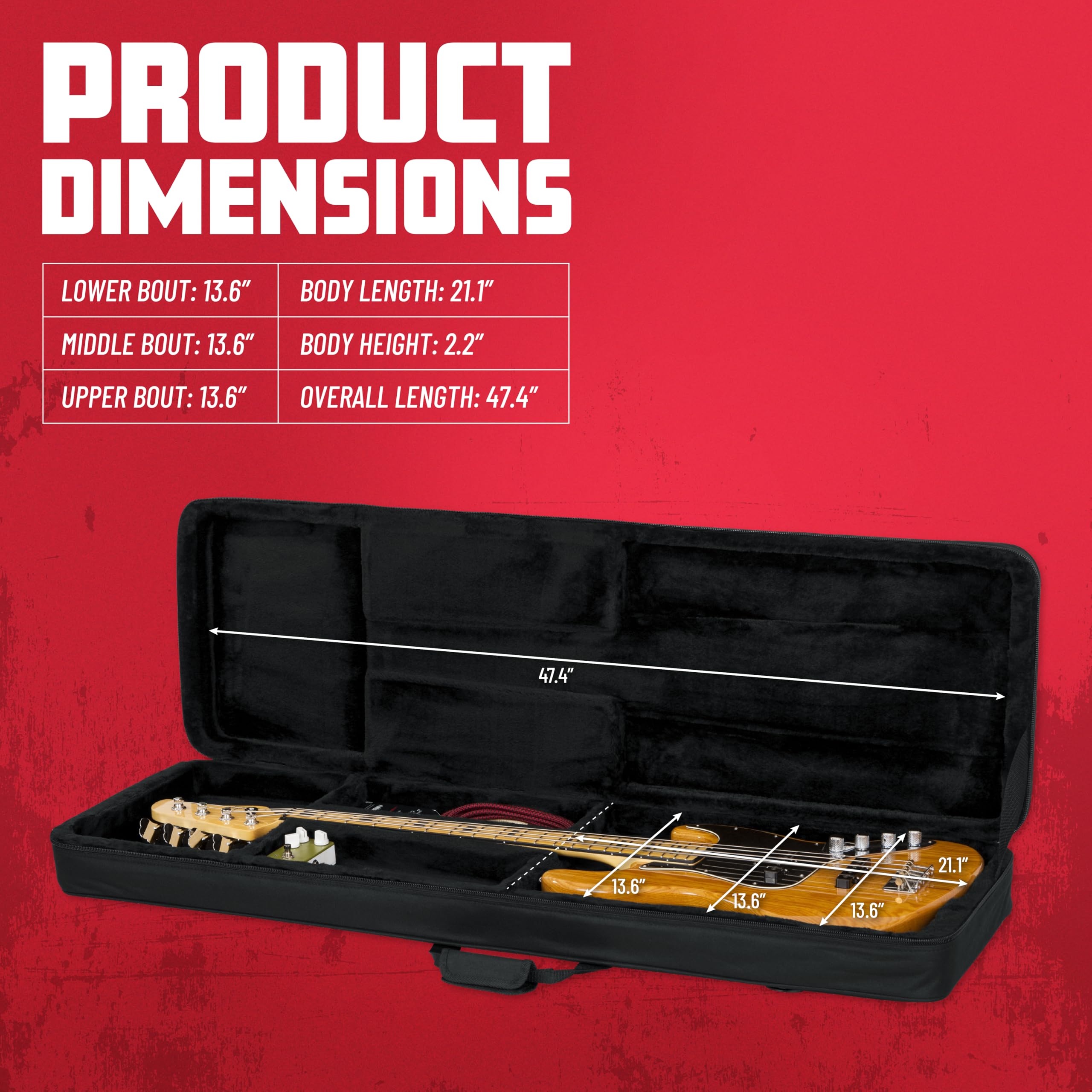 Mua Gator Cases Lightweight Polyfoam Guitar Case for Electric Bass ...