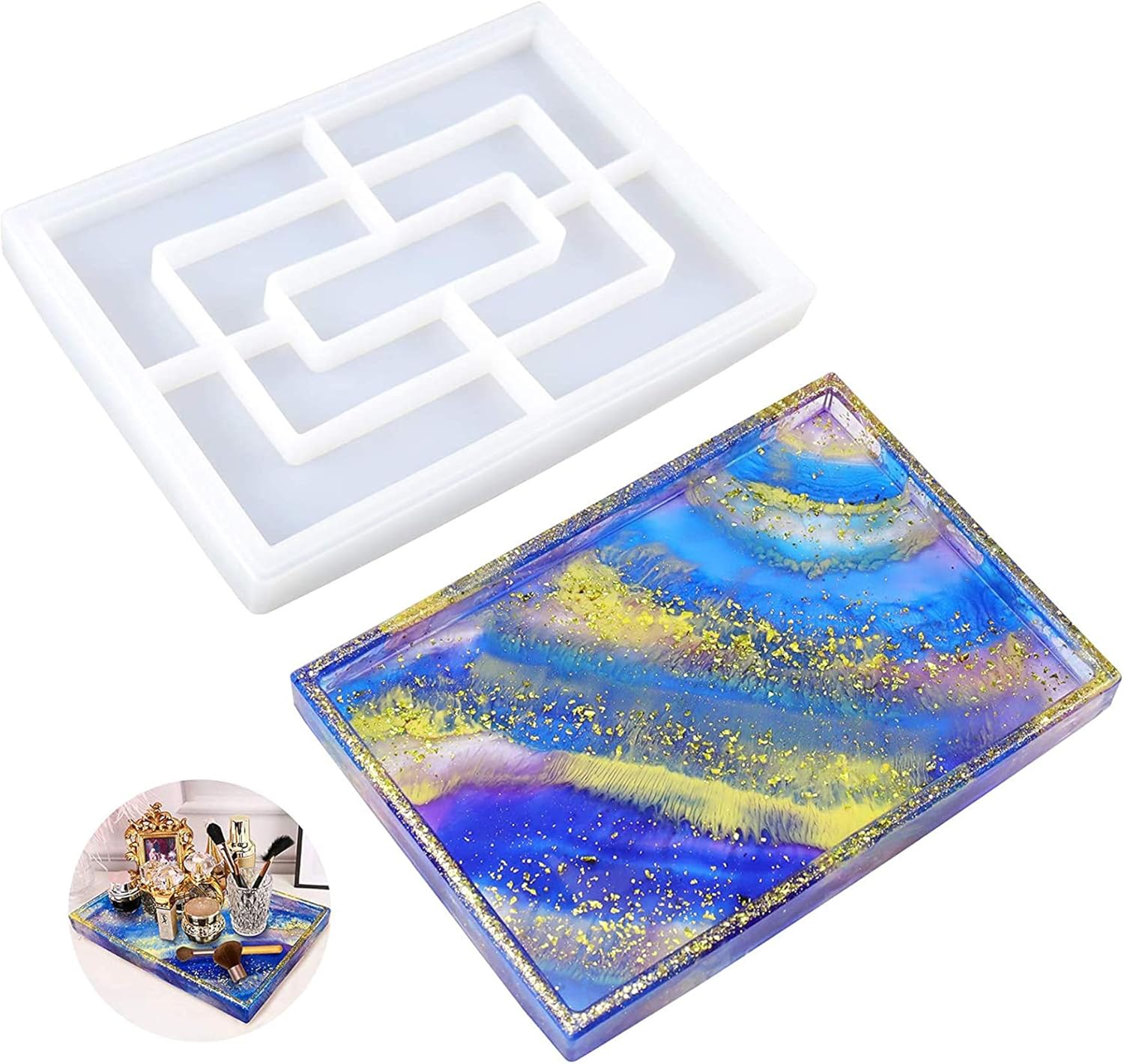 Resin Silicone Tray Molds,Large Rolling Tray Molds for Epoxy Resin ...