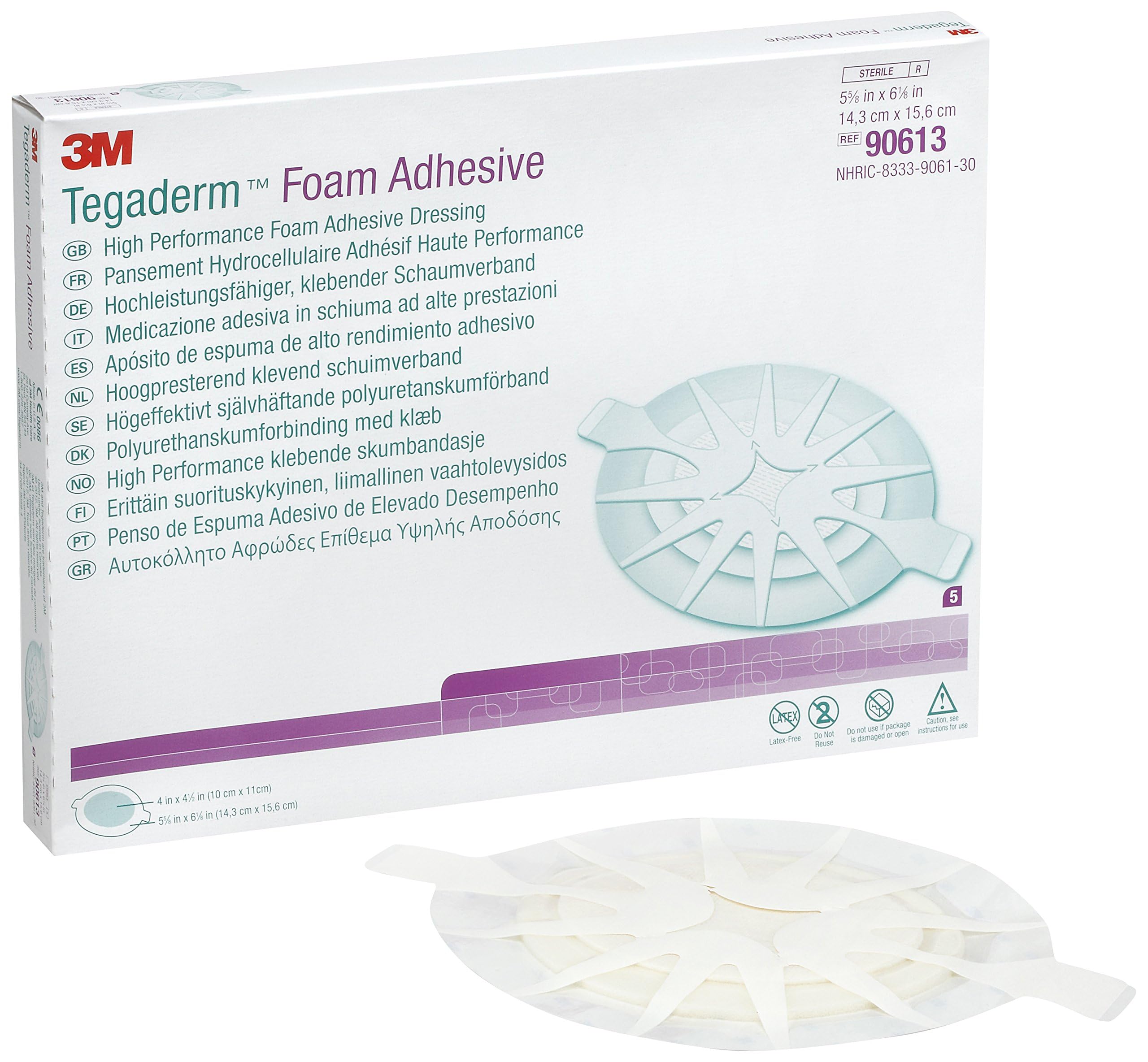 3M Tegaderm Foam Adhesive Dressing 5.5in x 6in - Sold by The Box of 5 ...