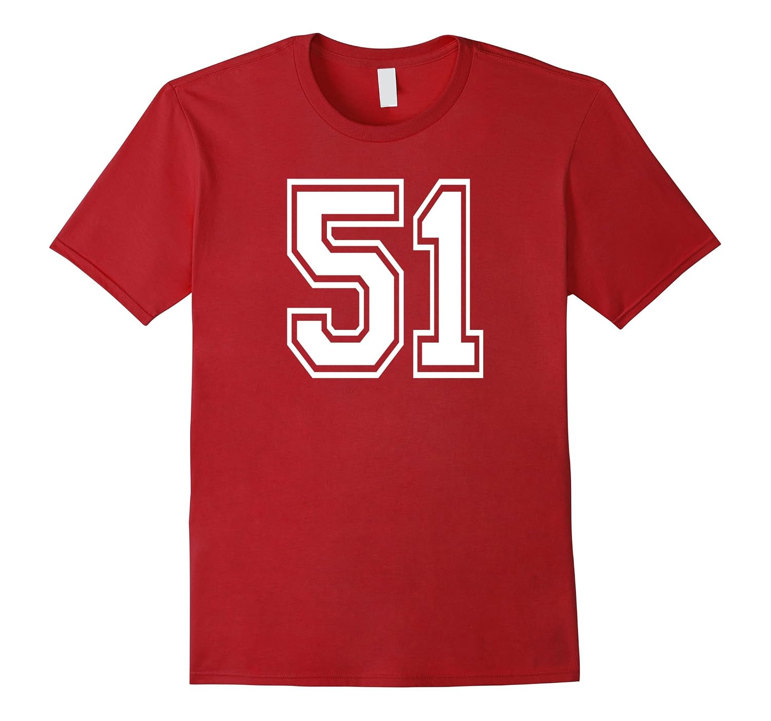 Numbered College Sports Team T-Shirts front and back #51-TH – TEEHELEN