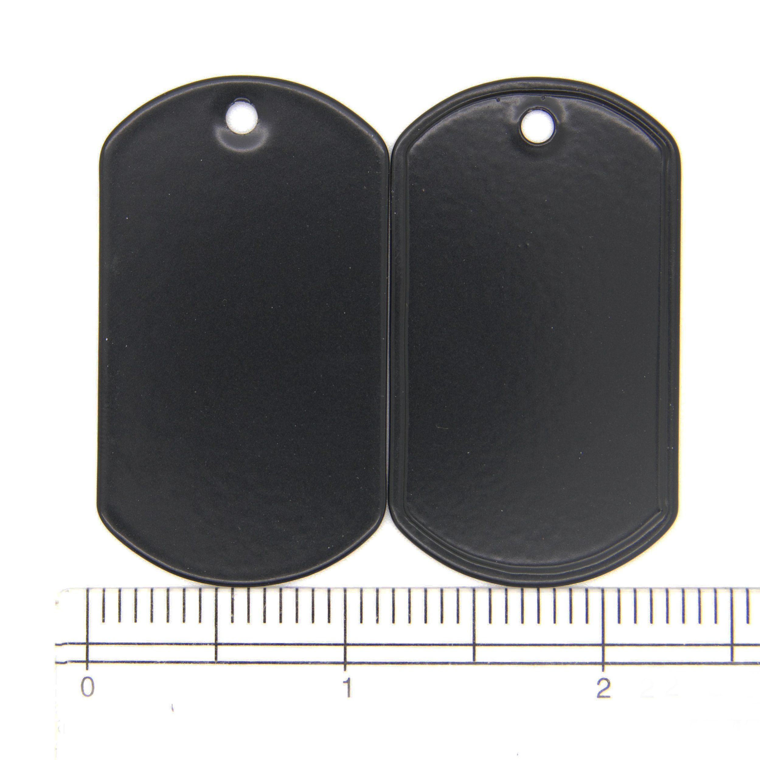 100 Pcs Black Color Stainless Steel Military Spec Dog Tags on Galleon ...
