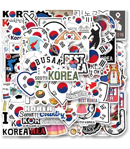 Korean Stickers South Korea - 50 Pack Korean Themed Decals For ...