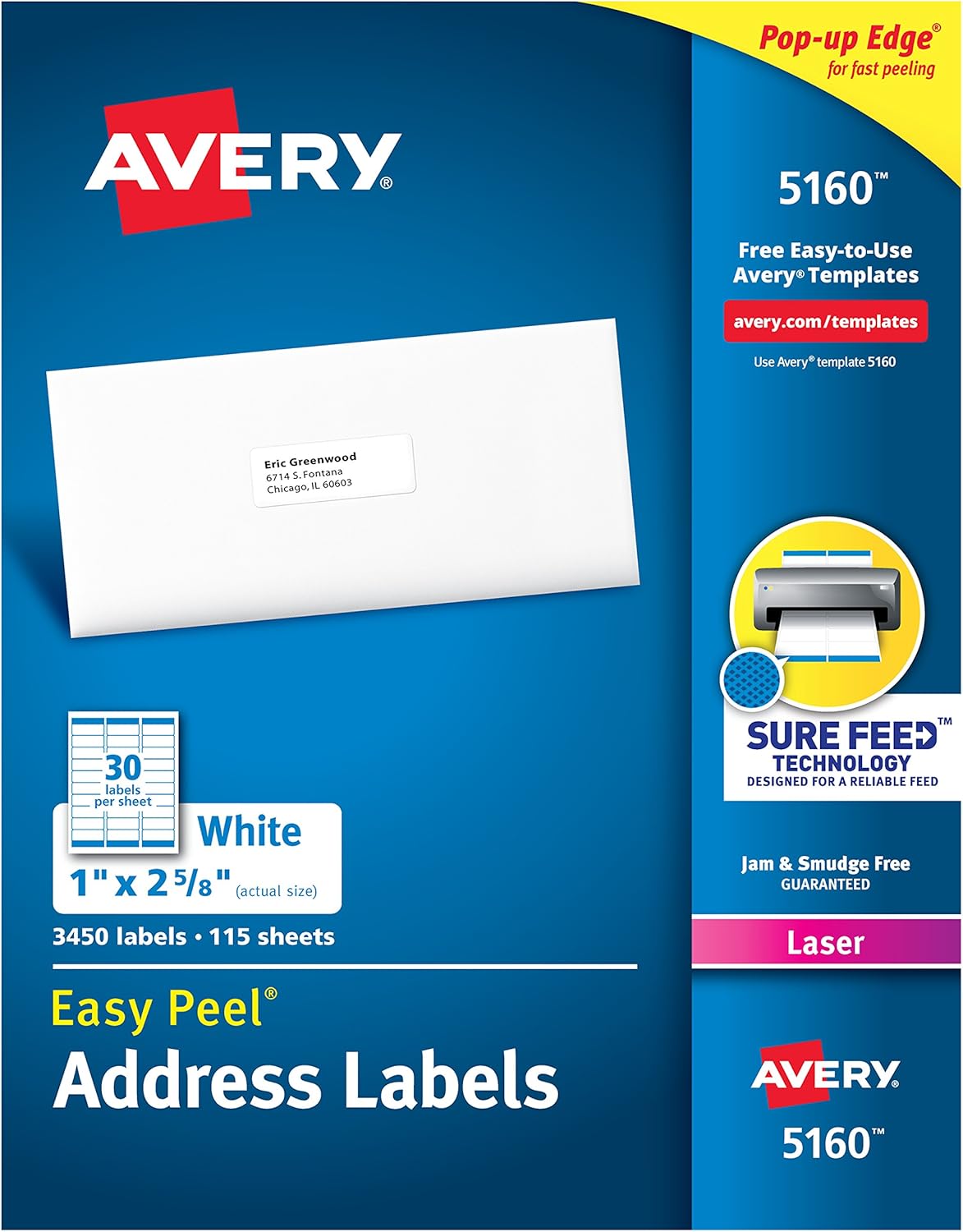 Avery 5160 Template Jar Labels Utensil Design 30 Per Page Works With 