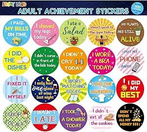 Amazon.com : 200 Achievement Stickers for Adults Funny Reward Sticker ...