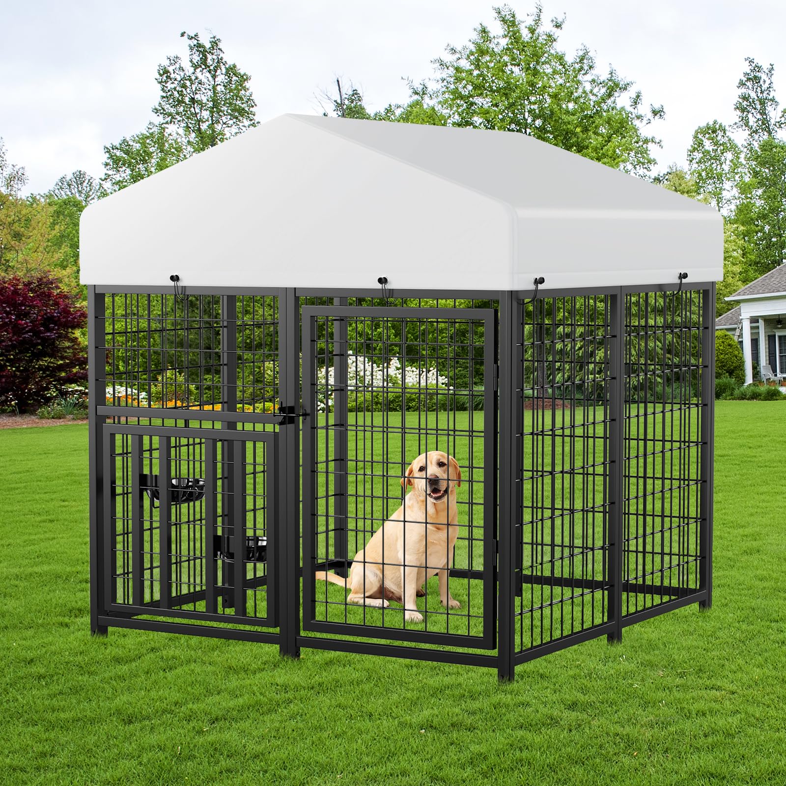 ROOMTEC Large Dog Kennel Outdoor Pet Pens Dogs Run Enclosure Animal ...