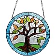 Amazon.com: HAOSUM Tree of Life Stained Glass Window Hangings,Tree of ...
