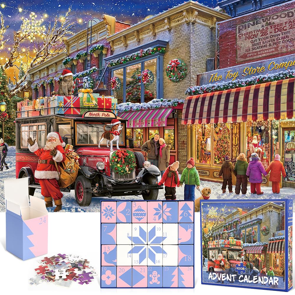 Advent Calendar 2024 Jigsaw Puzzle for Adult Kids Gift 24 Days ...