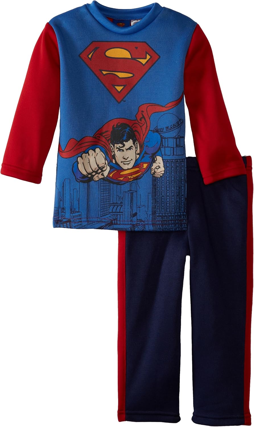 Amazon.com: Warner Brothers Superman Boys' Fleece Set: Pants Clothing ...