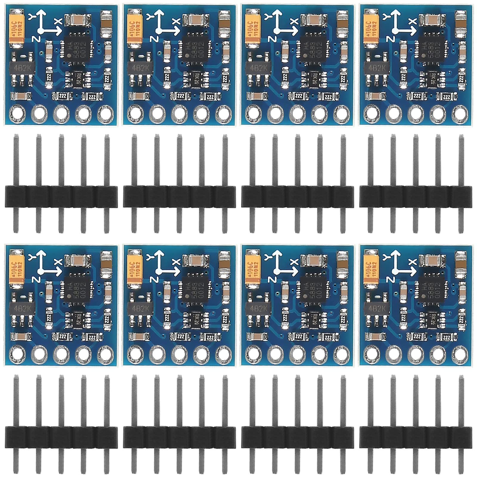 Coliao 8pcs GY-271 QMC5883L 3 Axis Compass Magnetometer Sensor Module 3 ...