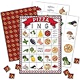 Amazon.com: HUQIL Pizza Bingo Party Games with 24 Players, Pizza Party ...