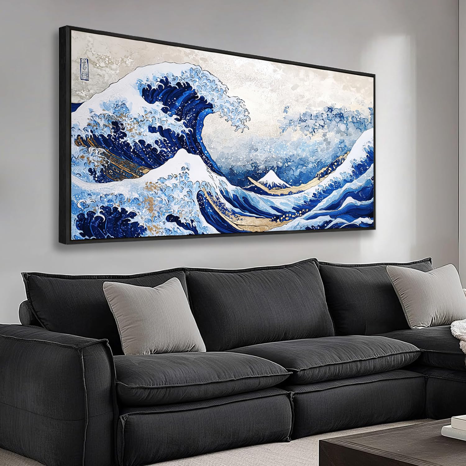 The Mode Art The Great Wave Off Kanagawa Wall Art, Framed Canvas Print ...
