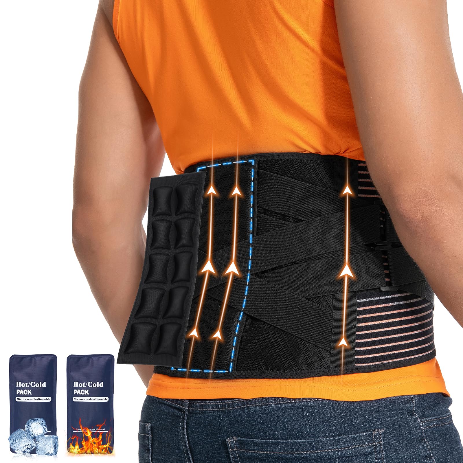 Back Brace for Lower Back Brace Pain Relief, Back Support Brace for Men ...