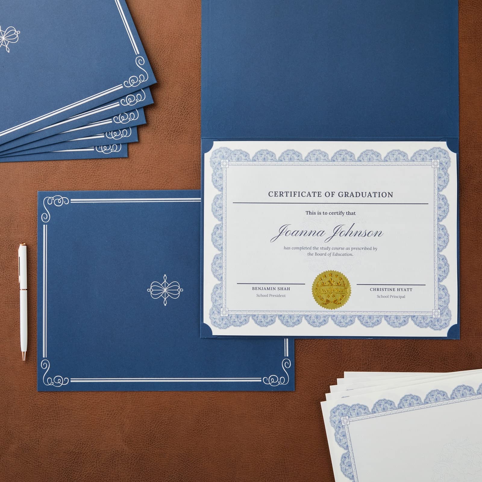 Mua 24-Pack Navy Blue Certificate Holders Kit, Includes Covers, Letter ...