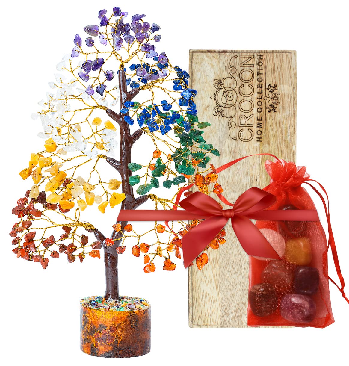 7 Chakra Tree of Life - Crystal Tree of Life with Seven Chakra Tumbles ...