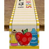 Amazon.com: Pudodo Back to School Table Runner Ruler First Day of ...