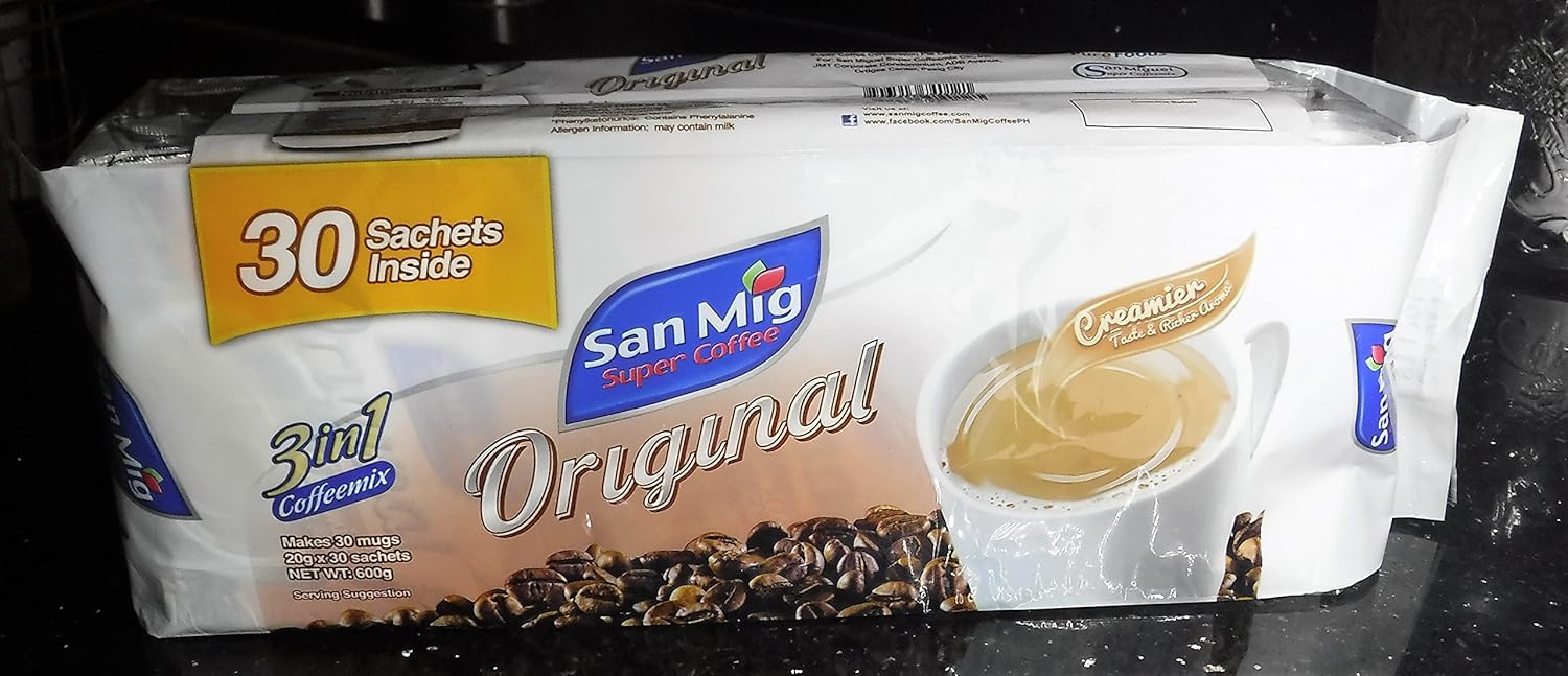 Amazon.com : San Mig Super 3in1 Coffee Original 30 sachet pack ...