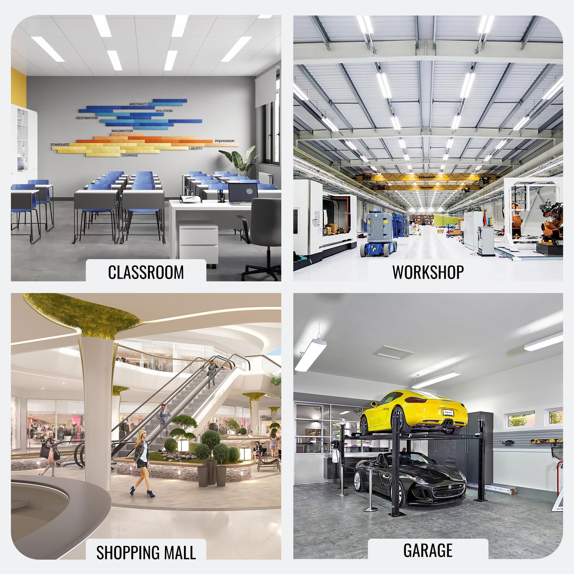 LEDMyplace LED Tube Lights - 8FT T8 LED Ballast Bypass Light Tube ...