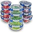 Amazon.com: FineDine 24 Piece Glass Storage Containers with Lids - Leak ...
