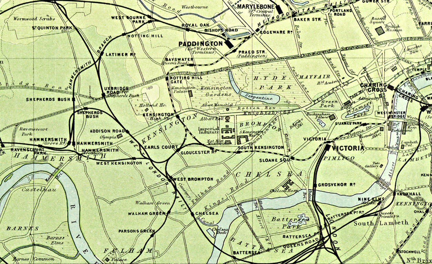 1000 Piece Jigsaw Puzzle – Railway Map of London 1898 – BigaMart