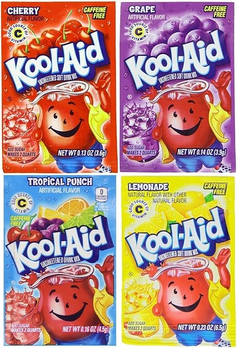 Kool-Aid mezcla de bebidas, 4 sabores, paquete variado, 48 paquetes ...
