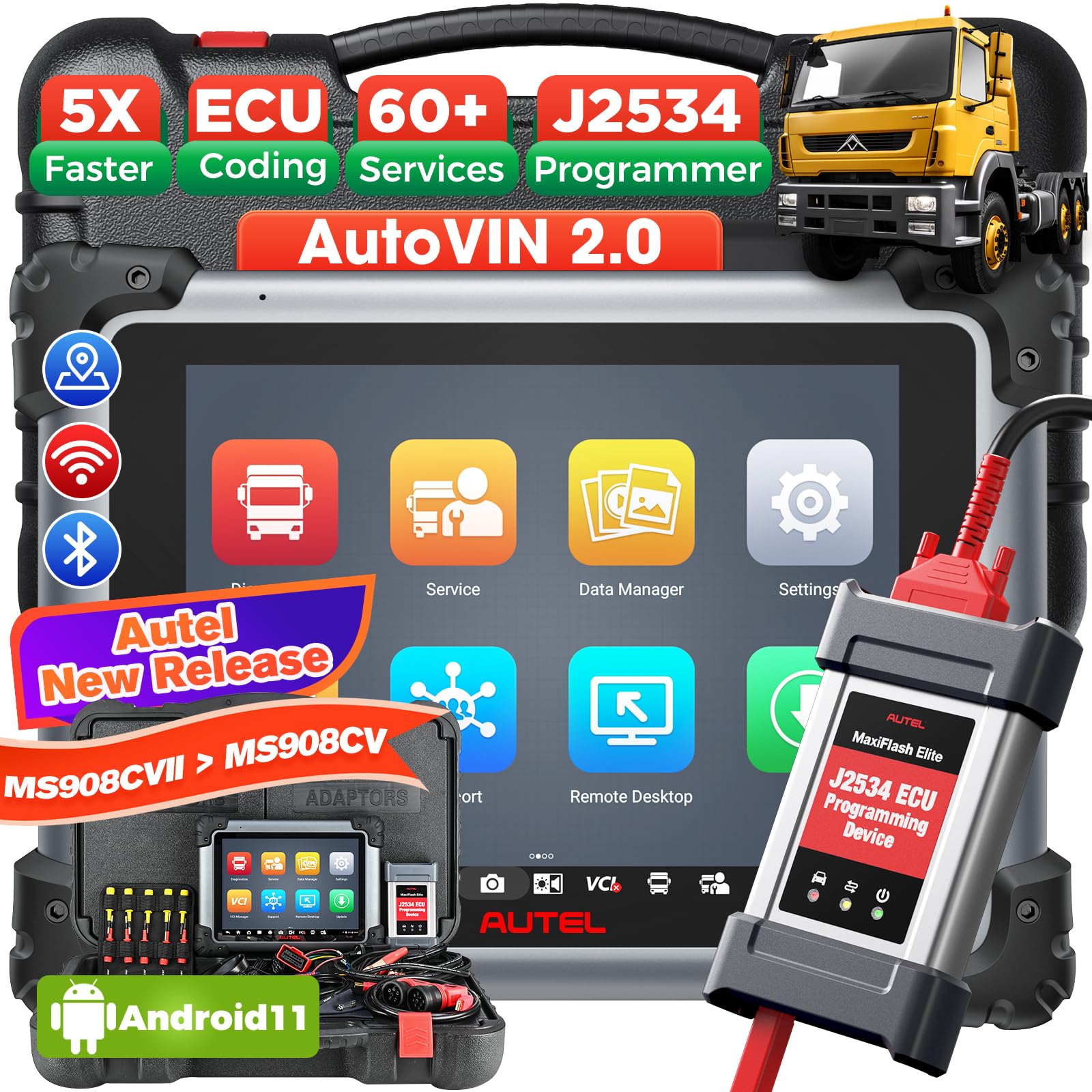Mua Autel MaxiSys MS908CV II Truck Scanner: 2025 Heavy Duty Tool ...