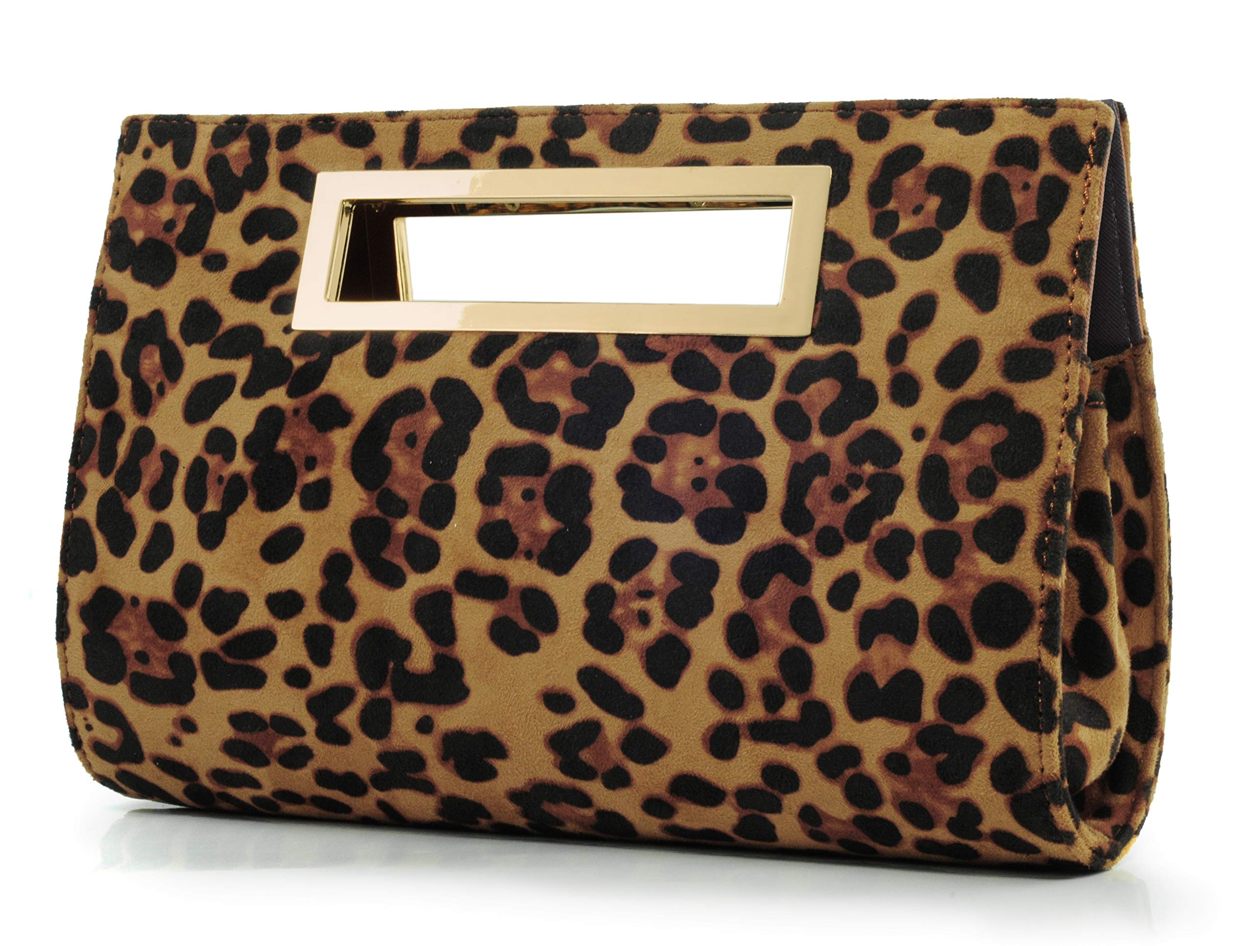 HOXIS Classic Crocodile Pattern Faux Patent Leather Metal Grip Cut it ...