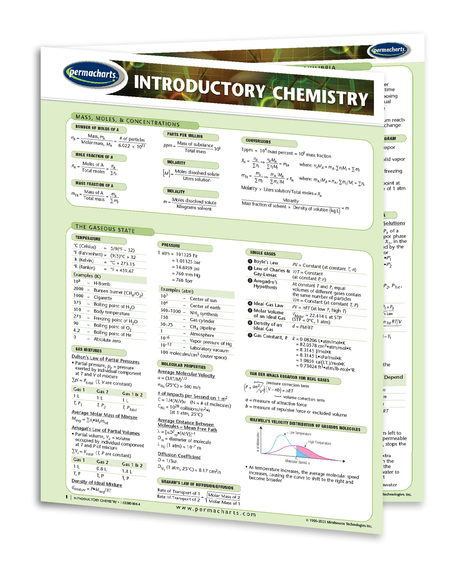 Mua Permacharts Chemistry Charts for Beginners Guides - 4 Chart Bundle ...