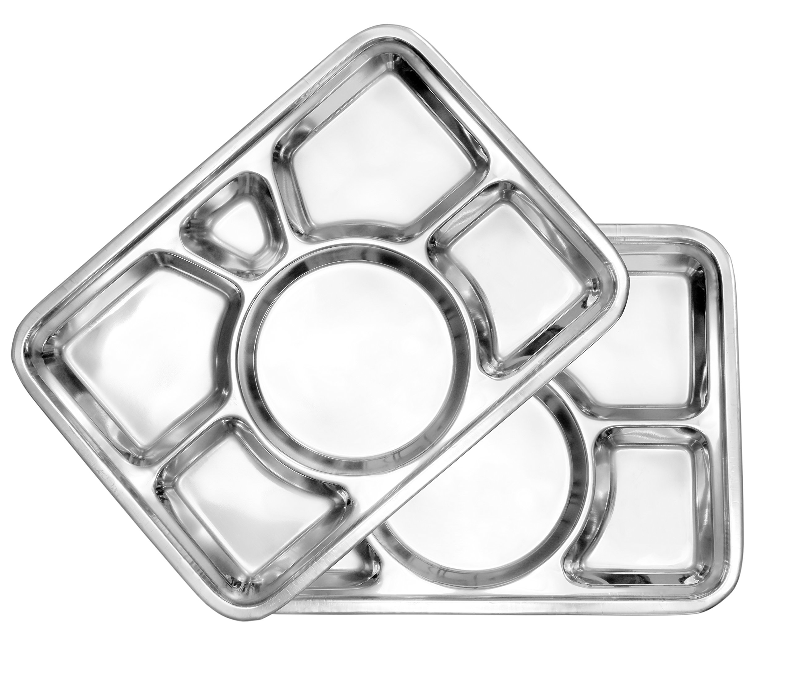 Cafeteria Mess Trays 2 Pack Stainless Steel 15 In X 11 In cafeteria-mess-trays-2-pack-stainless-steel-15-in-x-11-in
