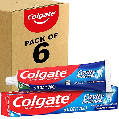 Colgate Cavity Protection Toothpaste with Fluoride, Great Regular ...