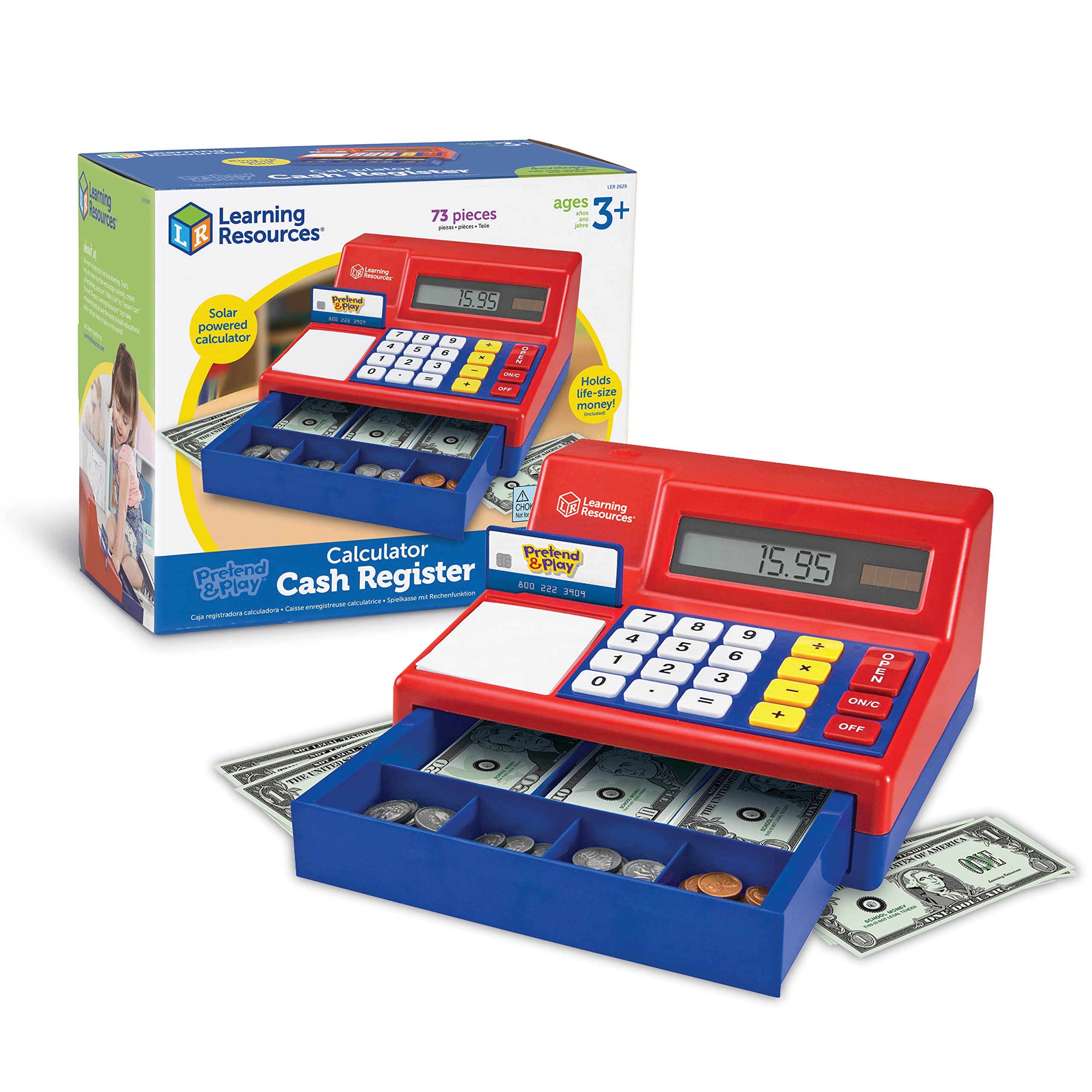 Mua Learning Resources Pretend & Play Calculator Cash Register - 73 ...