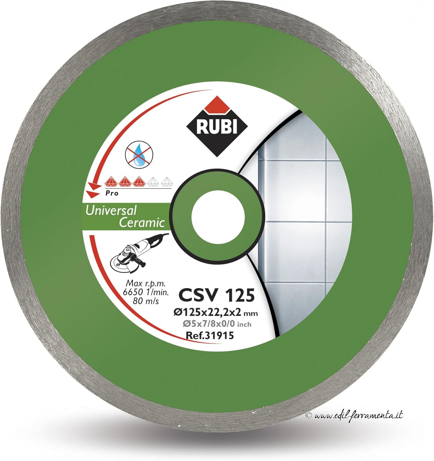 Rubi 25910 Ceramic Tiles Continuous Rim Diamond Blade – BigaMart