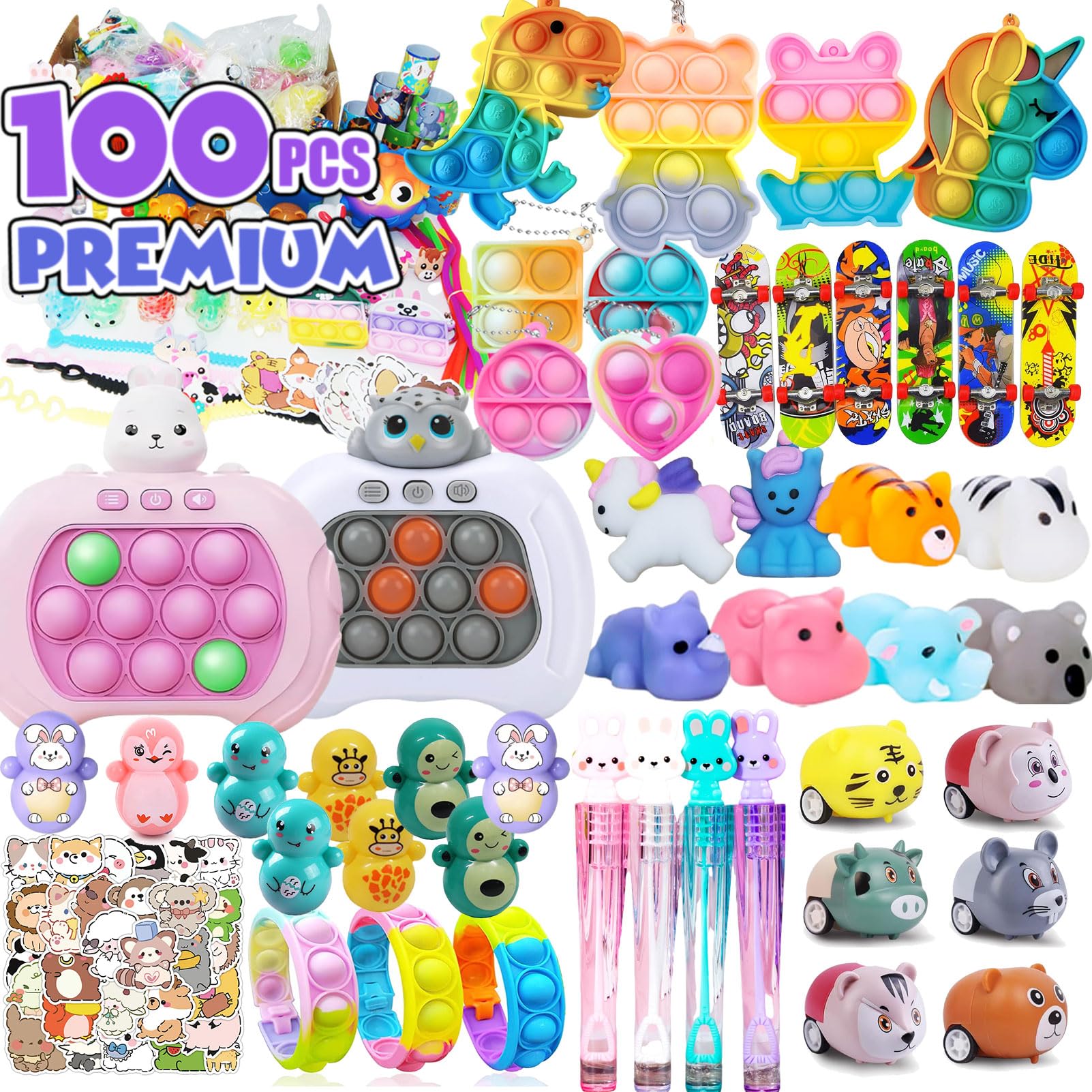 HAICORO Premium Party Favors for Kids 4-10 Fast Push Game,100 PCS ...