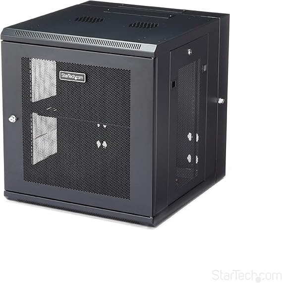 StarTech.com 12U 19" Wall Mount Network Cabinet - 20" Deep 4 Post Hinged Locking IT Computer ...