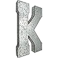 Amazon.com: SciencePurchase 20" Metal Letter K Wall Decor, Silver with ...