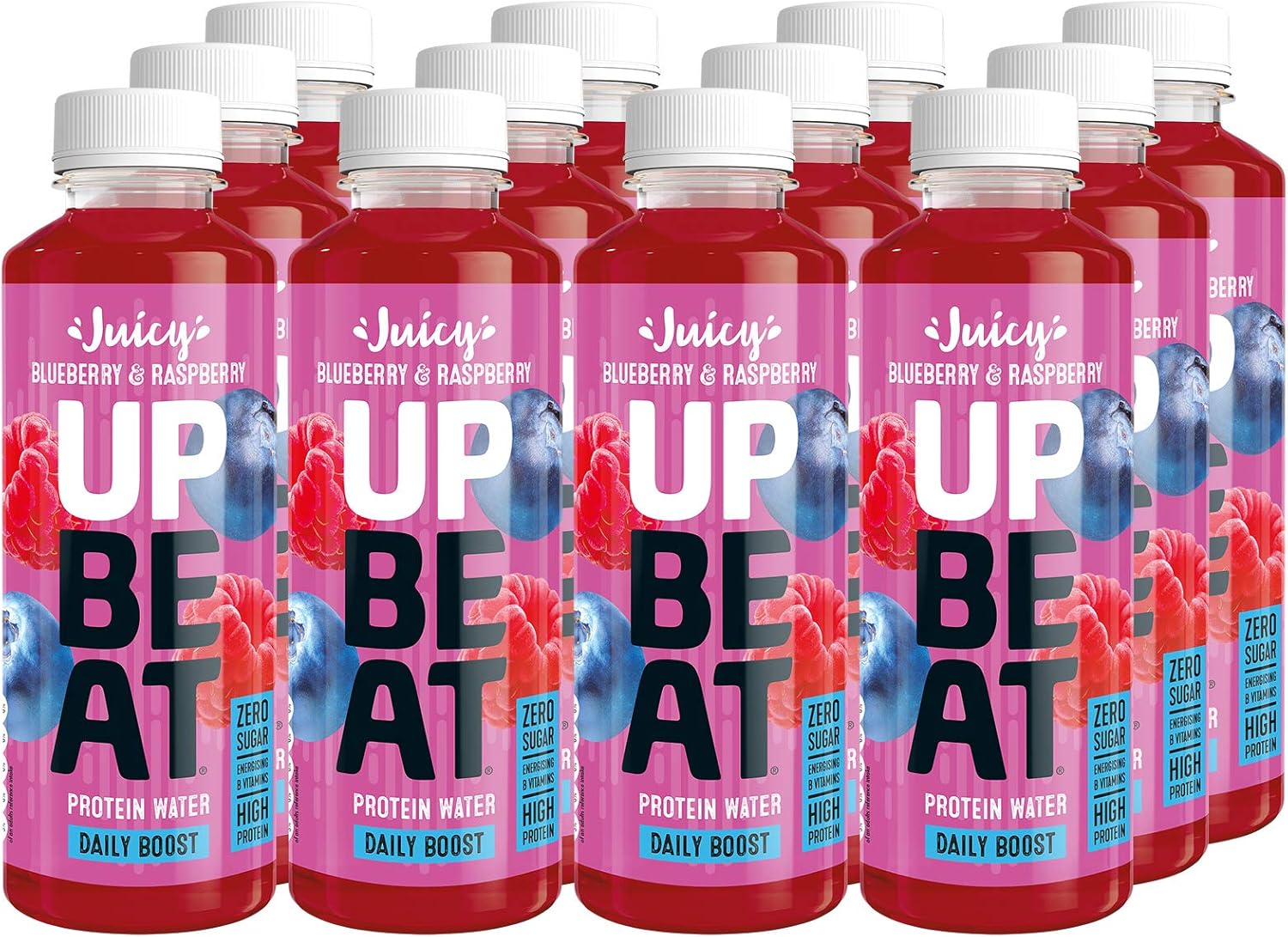 UPBEAT Juicy Protein Water 12x 500ml | High Protein, Zero Sugar ...