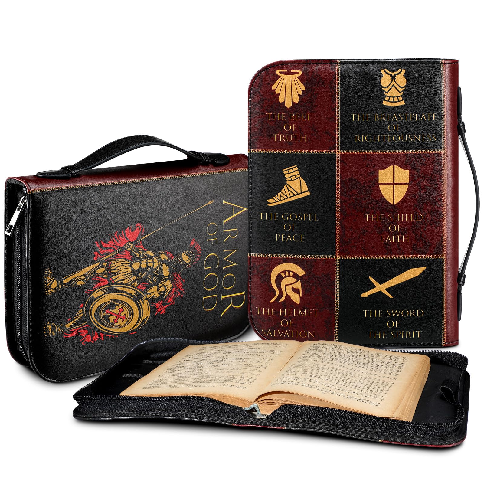 Resurhang Armor of God Large Bible Cover with Faith Scripture and ...