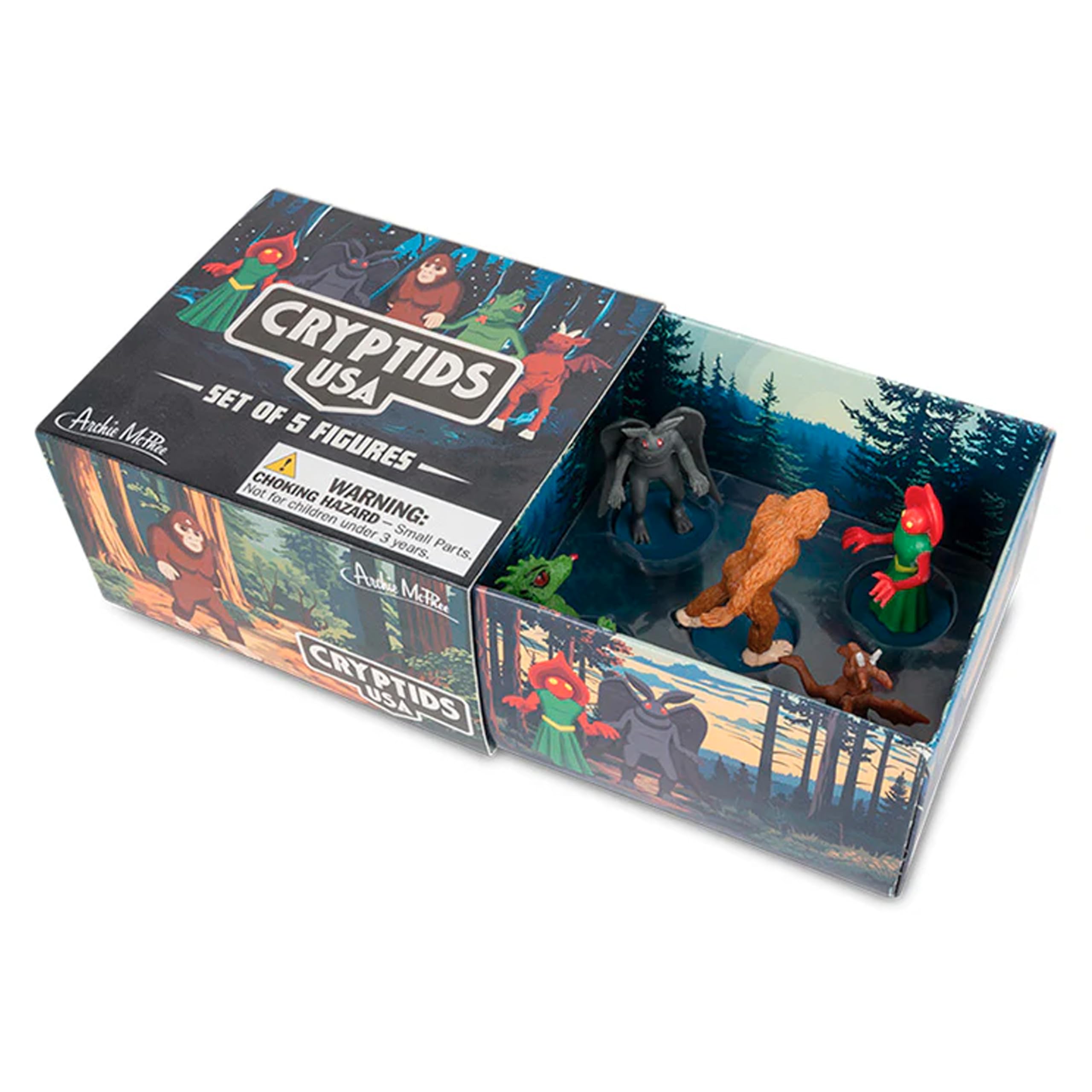 Archie McPhee Corral Of Cryptids Gag Gift – USA Monster Set W/Bigfoot ...