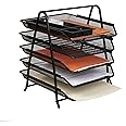 Amazon.com: Mind Reader Desk Organizer with 5 Sliding Trays for Letters ...