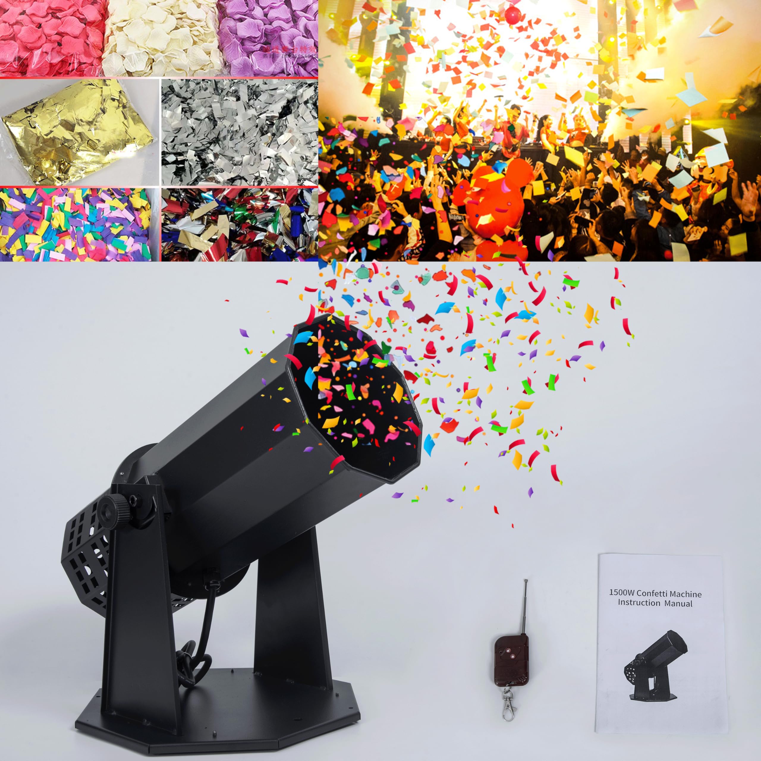 HTMTTTMTH Electric Confetti Launcher Confetti Tubes Confetti Shooter ...