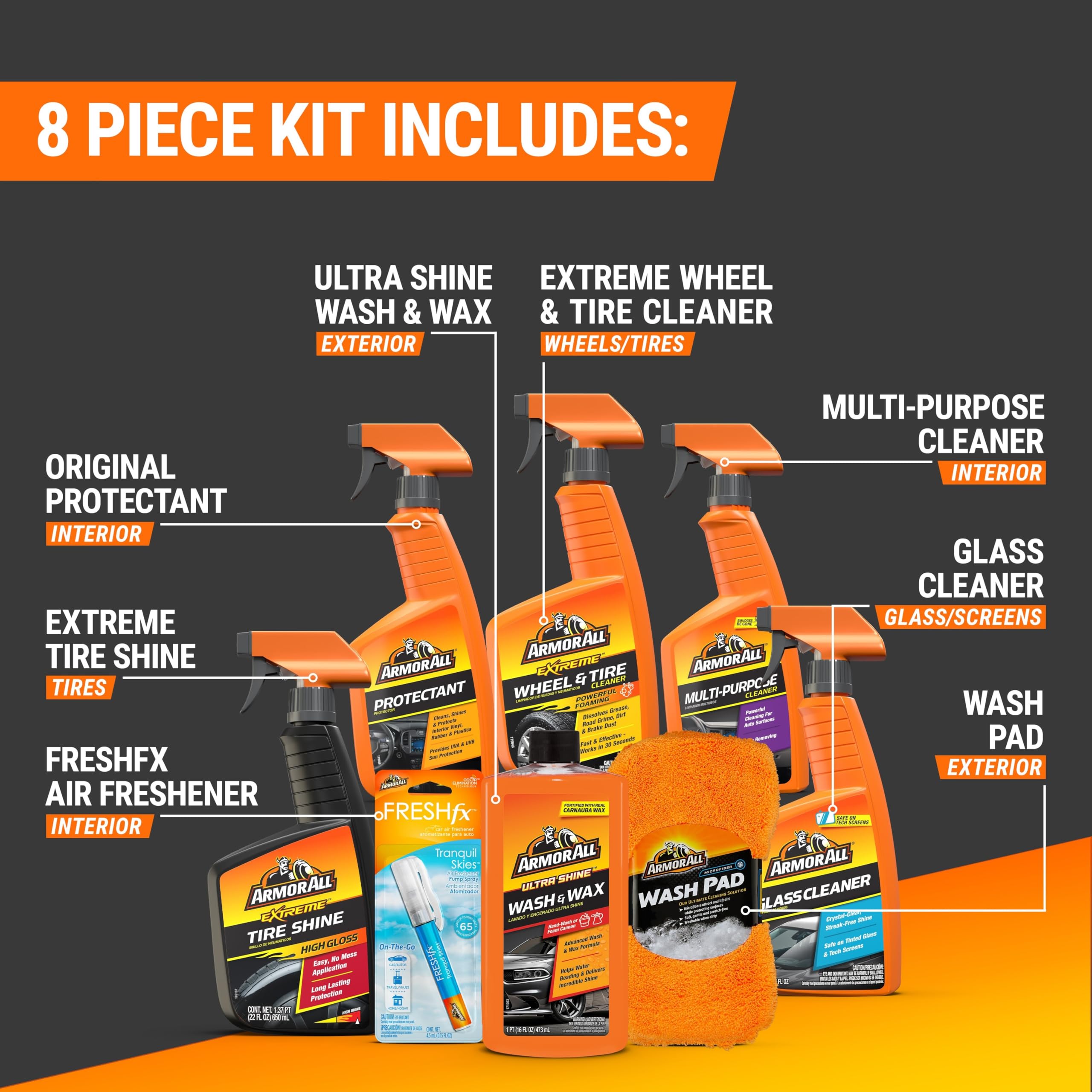 Mua Armor All Premier Car Care Kit, Includes Car Wax & Wash Kit, Glass ...