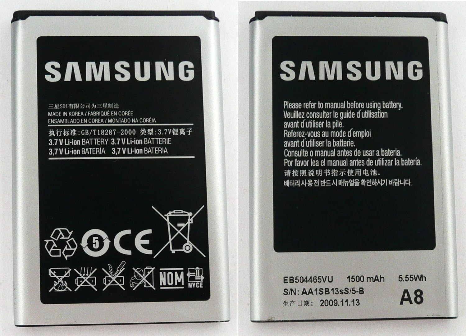 Samsung GENUINE BATTERY MODEL NO. EB504465VU 1500 mAh: Amazon.co.uk ...