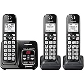 Amazon.com: Panasonic Cordless Phone with Answering Machine, Link2Cell Bluetooth, Voice ...