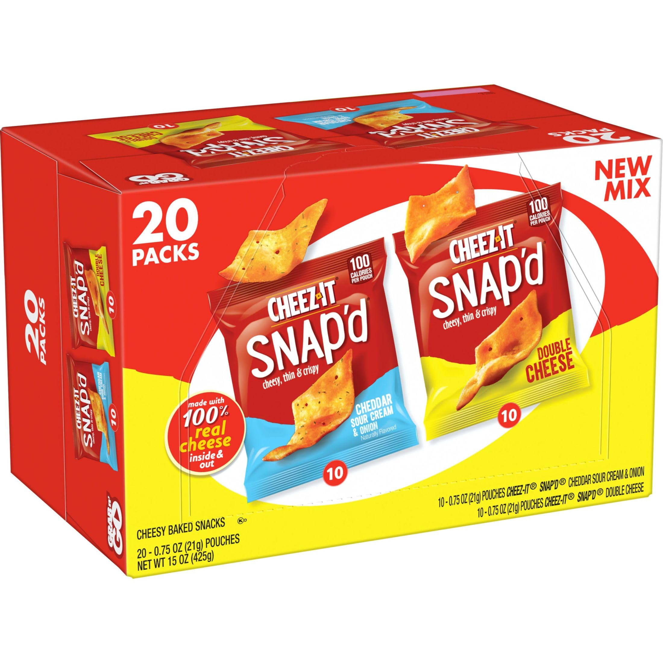 Mua Snap'd Cheese Cracker Chips, Thin Crisps, Lunch Snacks, Variety ...